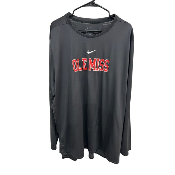 Nike | Shirts | Nike Ole Miss Long Sleeve Shirt Drifit Mens Size 3xl ...
